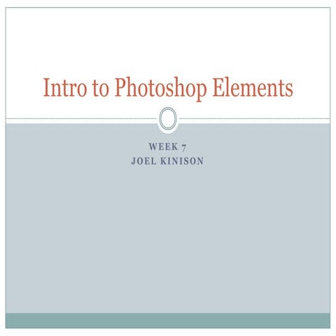Photo_Editing_Workshop for photo editing purpose | PPTX