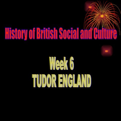 Week 6 Tudor England | PPT