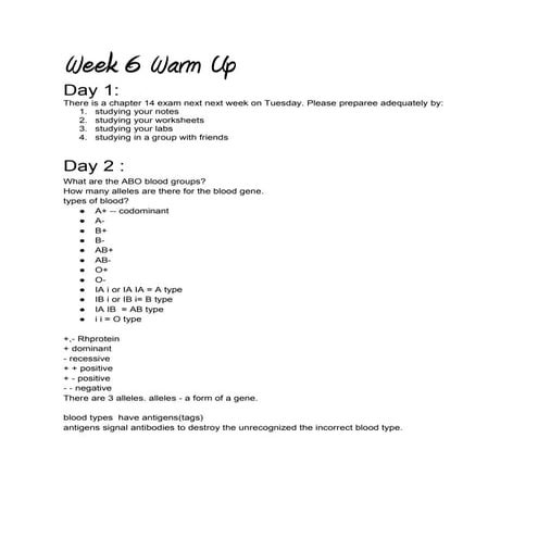 Week 3 warm ups | DOC