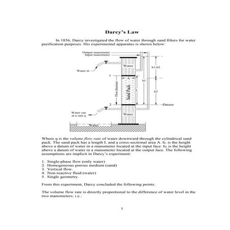 Darcy law | PDF