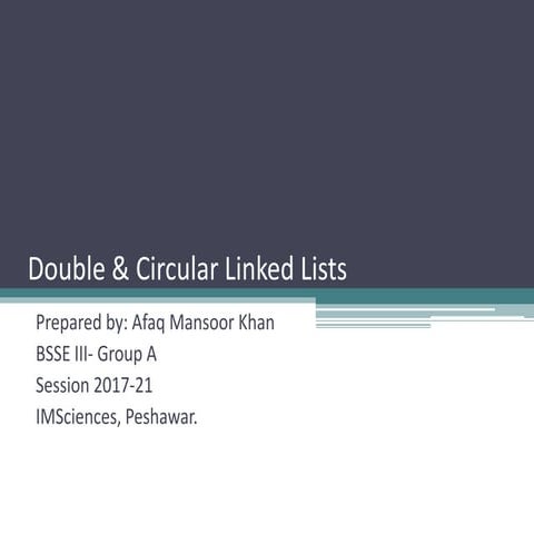 Doubly And Circular Linked Lists Ppt