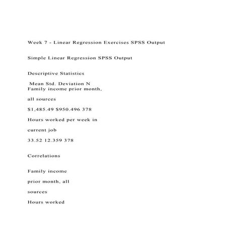 Week 7 - Linear Regression Exercises SPSS Output Simple.docx