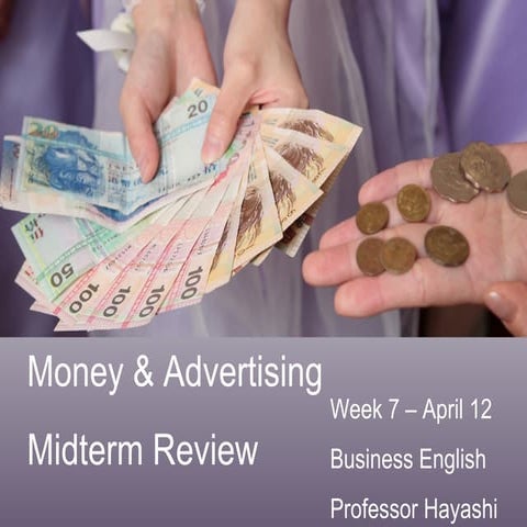 Business English - Week7 money&advertising&review | PPT