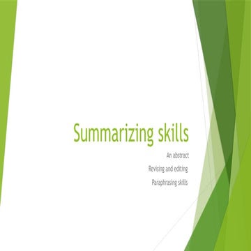 Summarizing SkillsSummarizing Skills1111 | PPTX