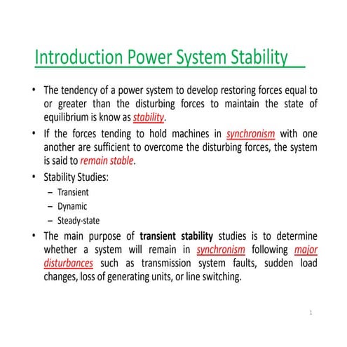 Power System Stablity | PDF | Physics | Science
