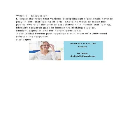 Week 7 DiscussionDiscuss the roles that various disciplinesprof.docx