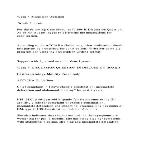 Week 7 Discussion Question Worth 5 pointsFor the following C.docx