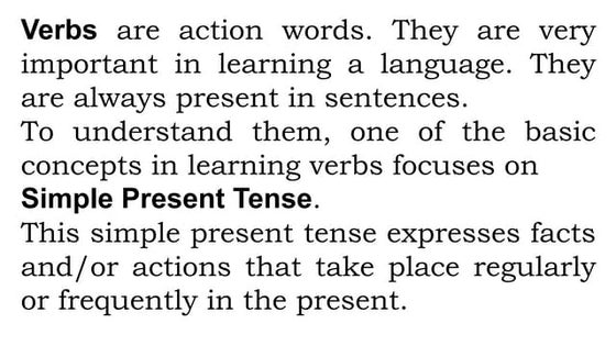 Detailed lesson plan for simple tense of verbs 5 | DOCX
