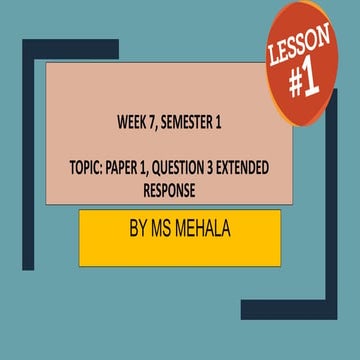 Week 7, Semester 1- Extended Response - Informal Letter.pptx