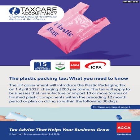 The plastic packing tax: what you need to know | PDF