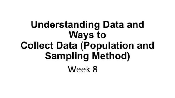 Concept of Sample & Universe | PPT