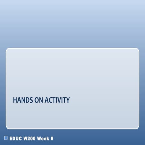 Week8 hands on activity | PPT