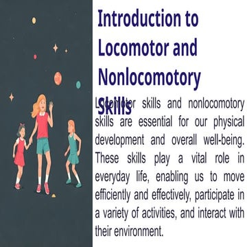 Locomotor and Non-Locomotor Skills | PPTX