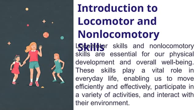 Locomotor and Non-Locomotor Skills | PPTX | Track and Field | Sports
