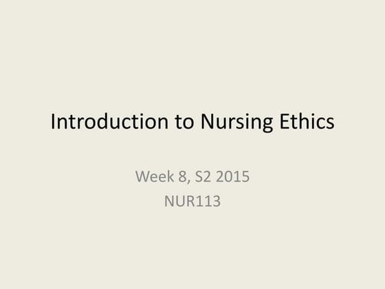 Ethical Theories in Nursing.pptx | Science