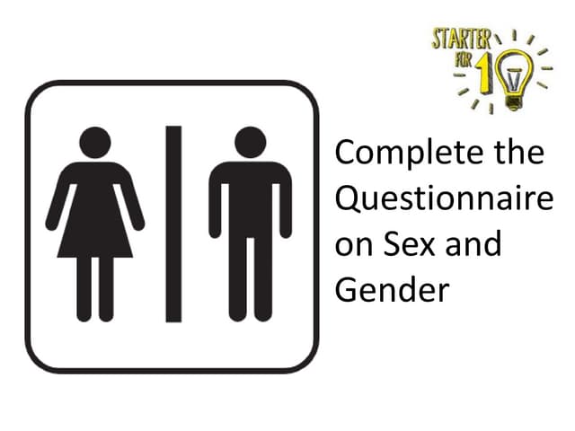 As Week 8 Sex Gender And The Key Issue Ppt