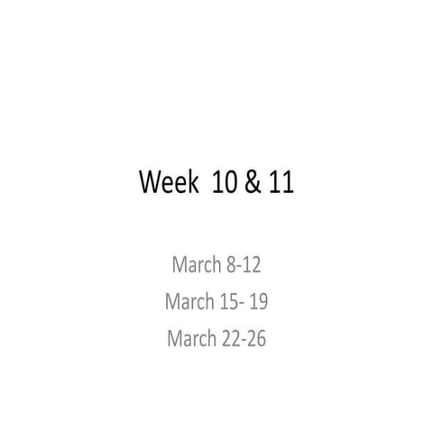 Week 10- 12 | PPTX