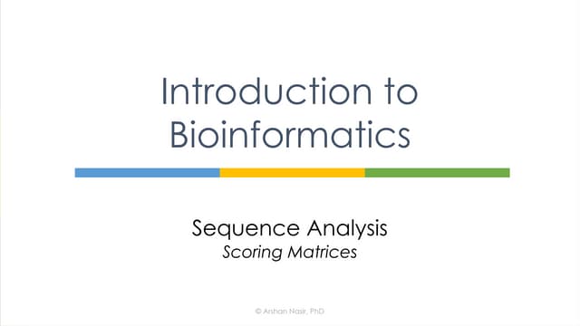Scoring matrices | PPTX
