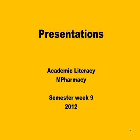 Week 9 2012 presentations | PPT