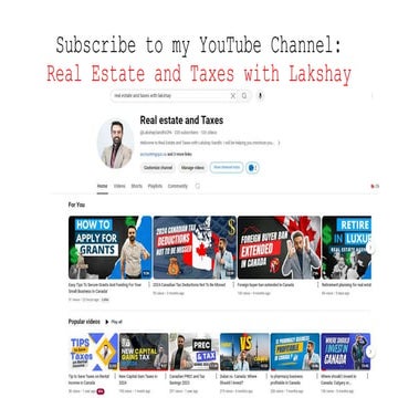 How to Claim Your Lost Deposit (Pre-Construction) on Taxes? | Real Estate Toronto | PPTX