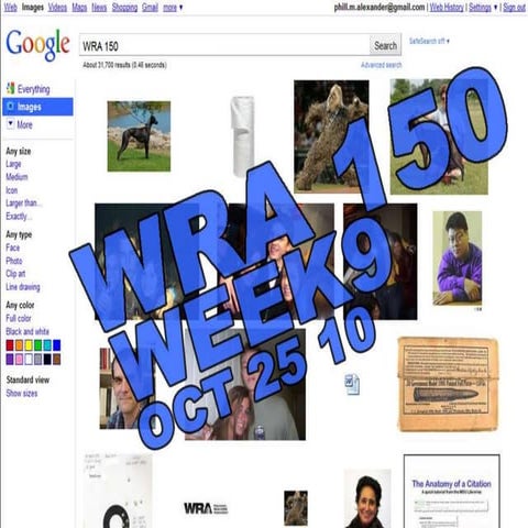 WRA 150 Week 9 in-class | PPTX