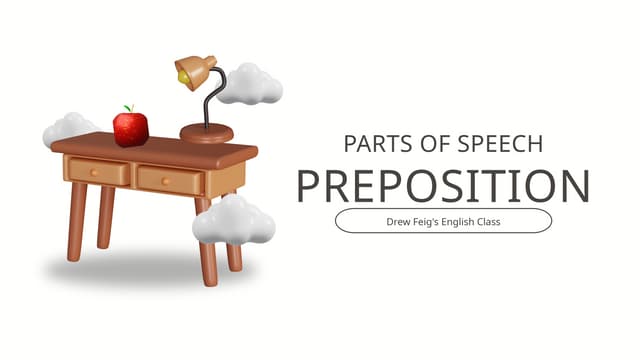 Preposition and its types | PPT