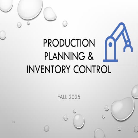 PRODUCTION PLANNING AND INVENTORY, SOP, Inv.pptx