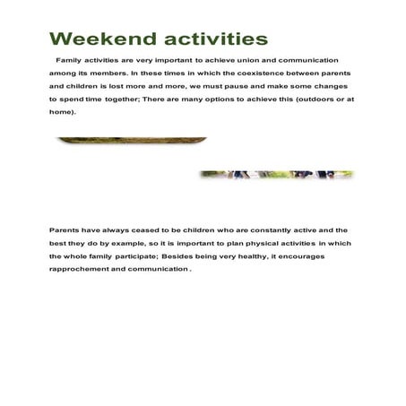 Weekend activities ( magazine ) | DOCX