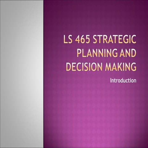 Week 1 Introductory Lecture | PPT