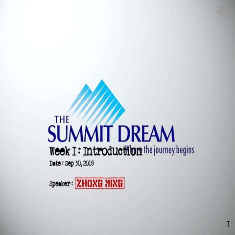 Summit Dream - a proposal of database project | PPTX