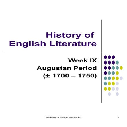 Week Ix (Augustan Period) | PPT