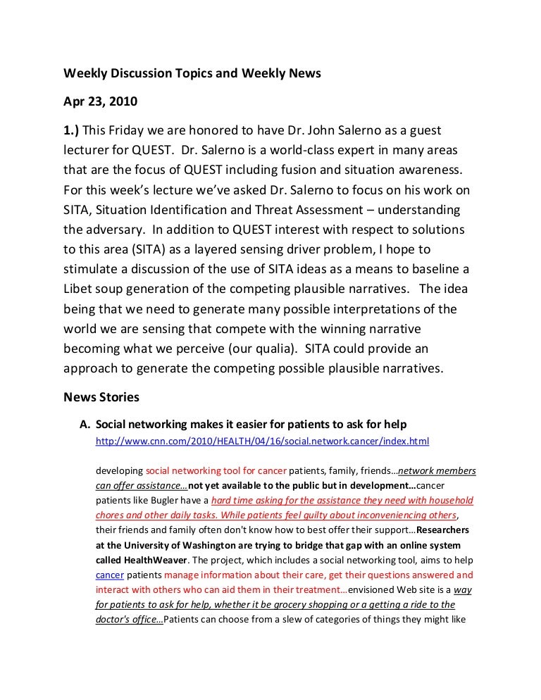 Weekly Discussion Topics And Weekly News Apr 23 2010 1 This weekly-discussion-topics-and-weekly-news-apr-23-2010-1-this