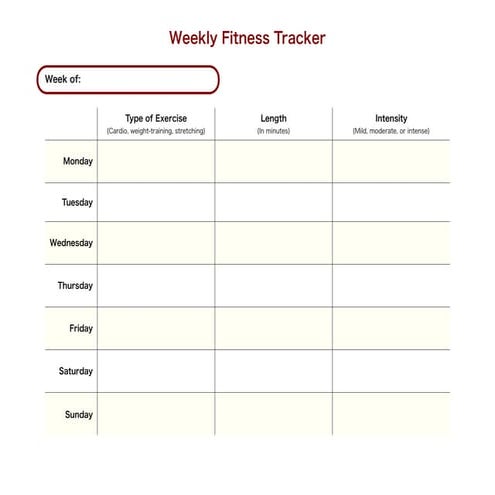 Weekly fitness-tracker | PPT