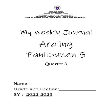 WEEKLY-JOURNAL.docx | Educational Assessment | Education