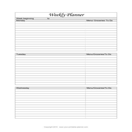 Weekly planner-grey | PDF