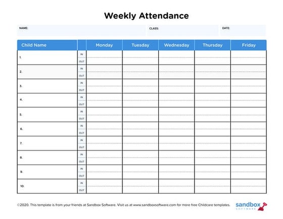 Preschool Daily Sheet with Icons | PDF