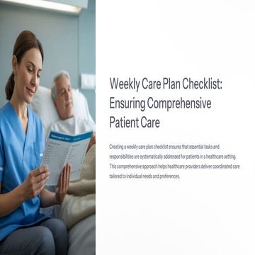 Weekly Care Plan Checklist with eAuditor Audits & Inspections | PDF