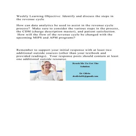 Weekly Learning Objective Identify and discuss the steps in the rev.docx