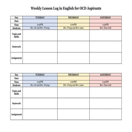 Weekly Lesson Log in English.docx