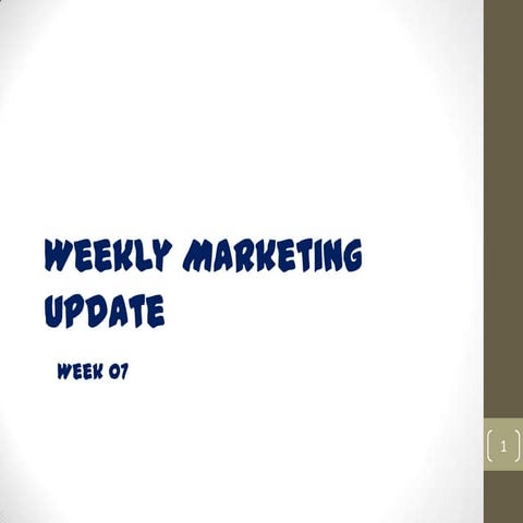 Weekly marketing update sample | PPT
