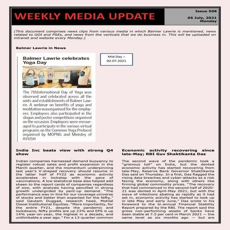 Weekly media update 05 07_2021 | PDF