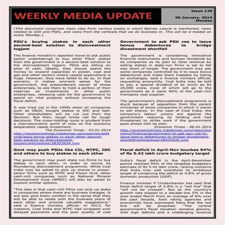 Weekly media update 06.01.2014 | Business Accounting & Finance | Business