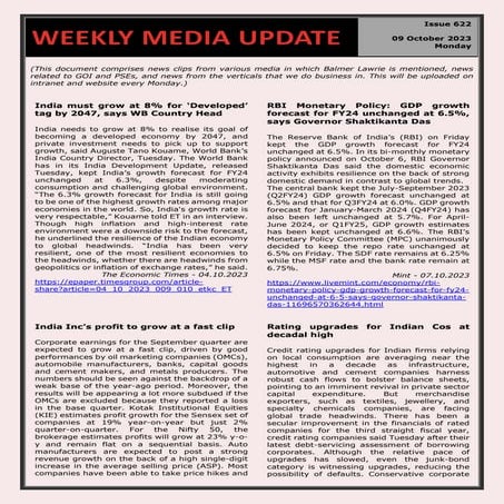 Weekly media update 11.04.2016