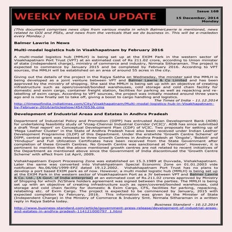 Weekly media update 15.12.2014