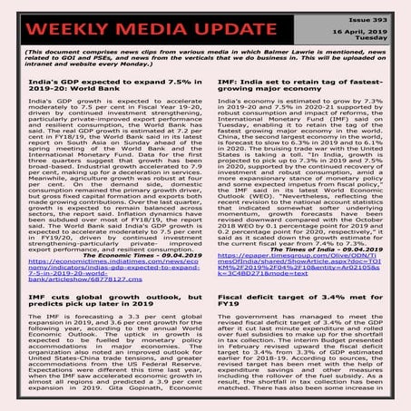 Weekly media update 16 04_2019 | PDF