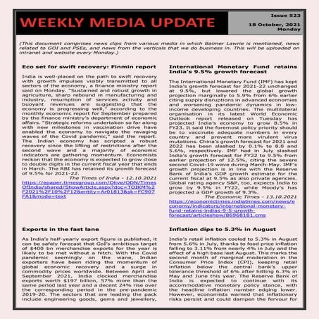 Weekly media update 18 10_2021 | PDF