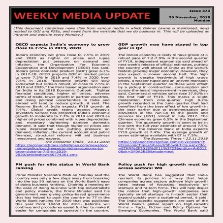 Weekly media update 26 11_2018 | PDF