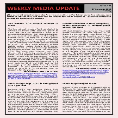 Weekly media update 27 01_2020 | PDF | Free Download