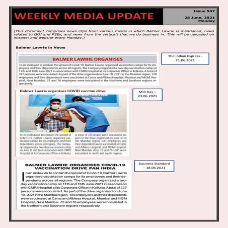 Weekly media update 28 06_2021 | PDF | Infectious Diseases | Diseases ...