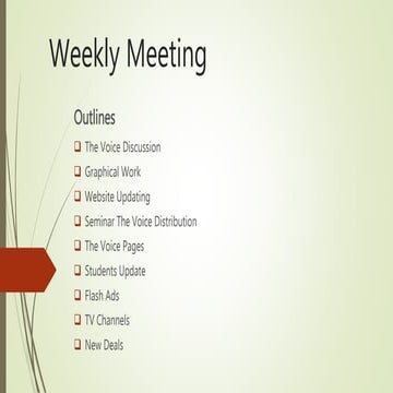 Weekly meeting | PPT
